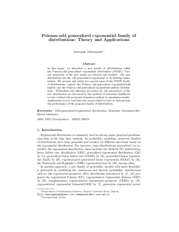 (PDF) Poisson-odd generalized exponential family of distributions ...