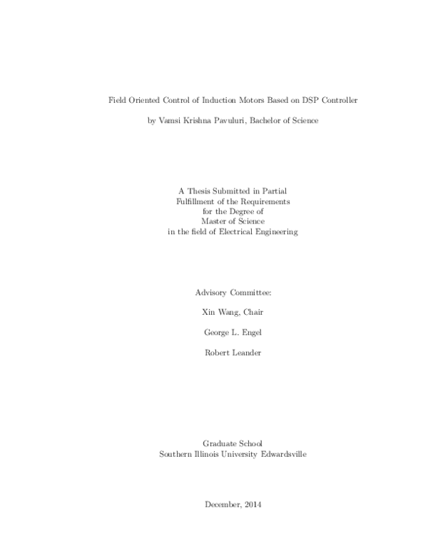 Pdf Field Oriented Control Of Induction Motors Based On Dsp Controller Belkaibat Bachir