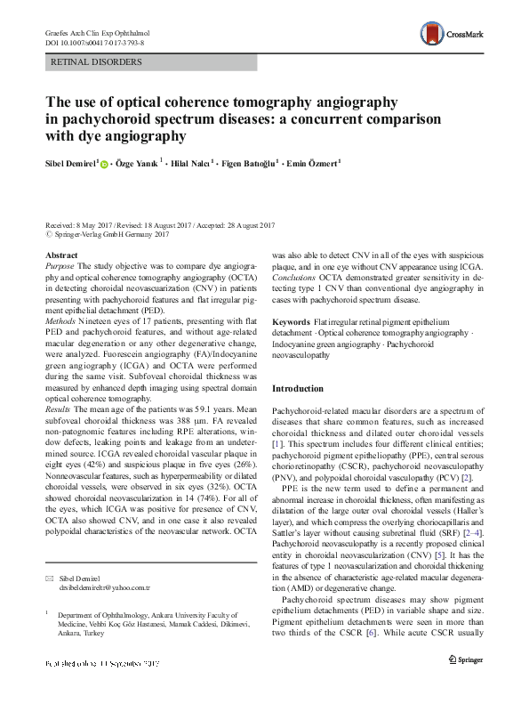 (PDF) The use of optical coherence tomography angiography in ...