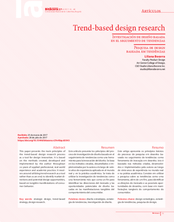 (PDF) Trend-based Design Research
