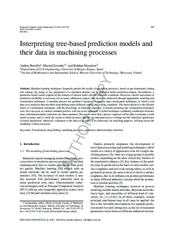 (PDF) Interpreting tree-based prediction models and their data in ...
