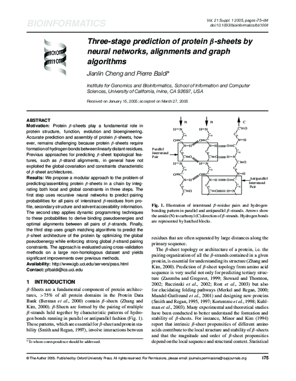 (PDF) Three-stage prediction of protein -sheets by neural networks, alignments and graph algorithms