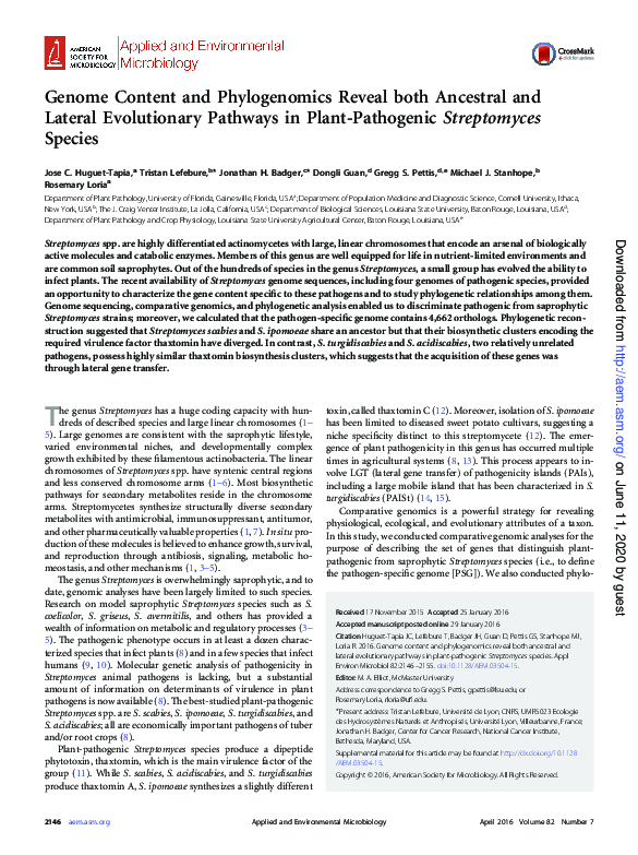 (PDF) Genome Content and Phylogenomics Reveal both Ancestral and ...