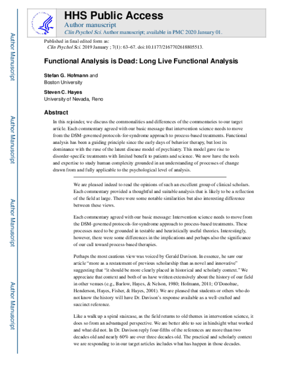 (PDF) Functional Analysis Is Dead: Long Live Functional Analysis