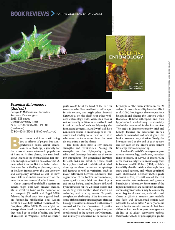 (PDF) Essential Entomology