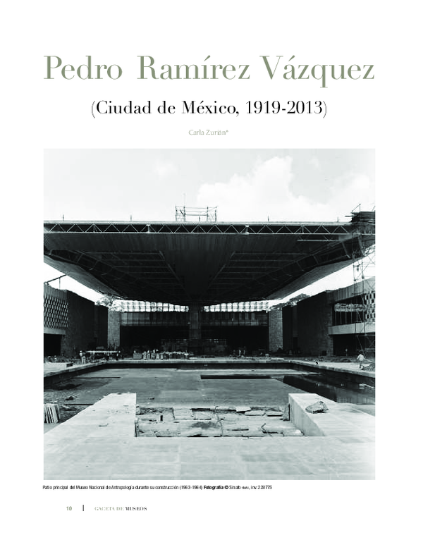(PDF) Pedro Ramírez Vázquez (Ciudad de México, 1919-2013)