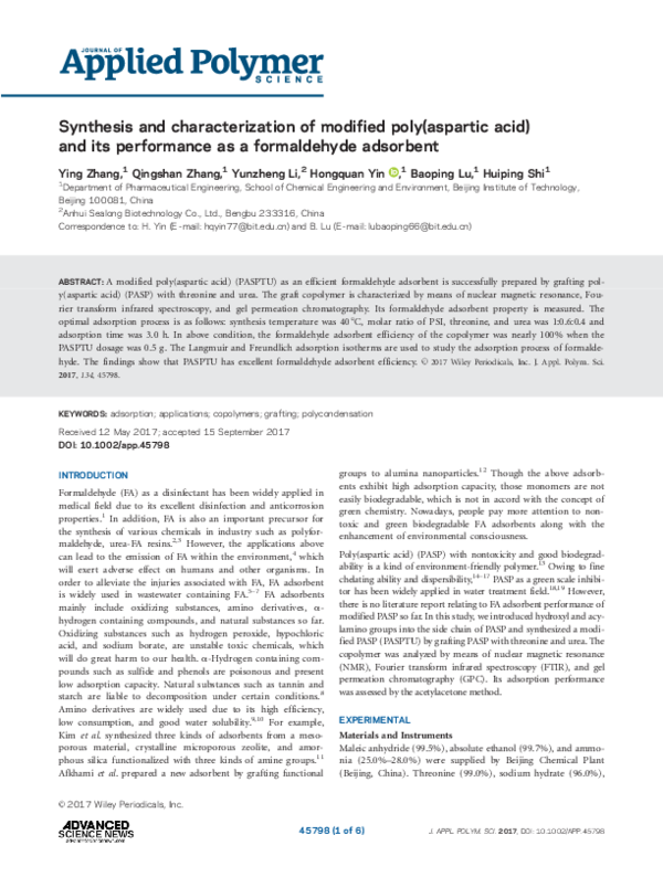(PDF) Synthesis and Characterization of Modified Polydimethylsiloxane Nanomembrane for Chiral ...