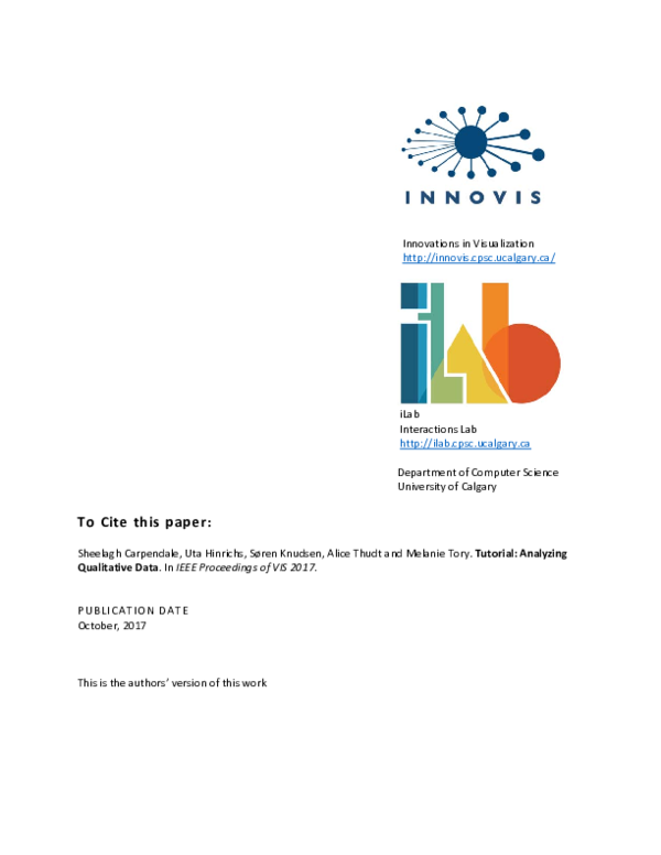 (PDF) Analyzing Qualitative Data