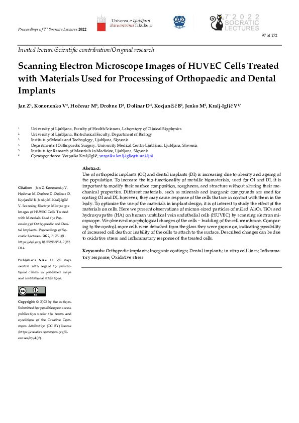 (PDF) Scanning Electron Microscope Images of HUVEC Cells Treated with ...