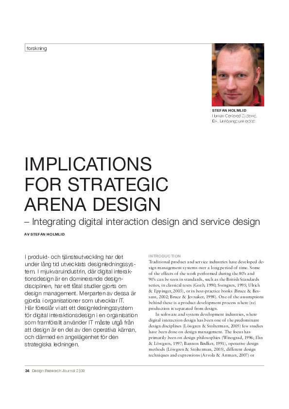 (PDF) Implications for strategic arena design Integrating digital ...