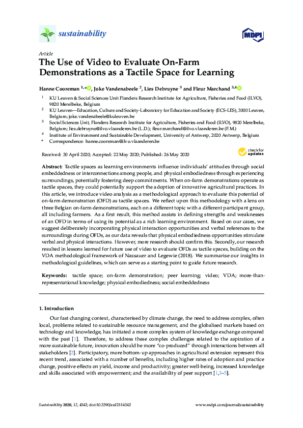 (PDF) Evaluating On-Farm Demonstrations with Video