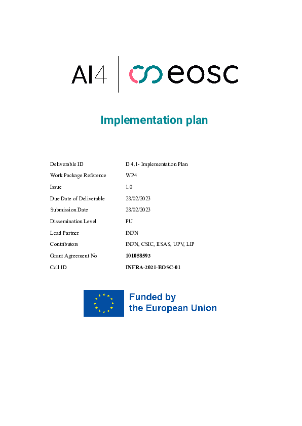 (PDF) D4.1 - Implementation plan