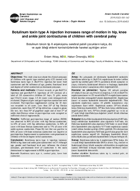 (PDF) Botulinum toxin type A injection increases range of motion in hip ...