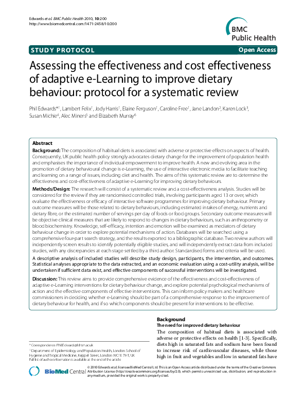(PDF) Assessing the effectiveness and cost effectiveness of adaptive e-Learning to improve ...