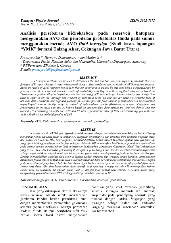 (PDF) Analisis persebaran hidrokarbon pada reservoir batupasir ...