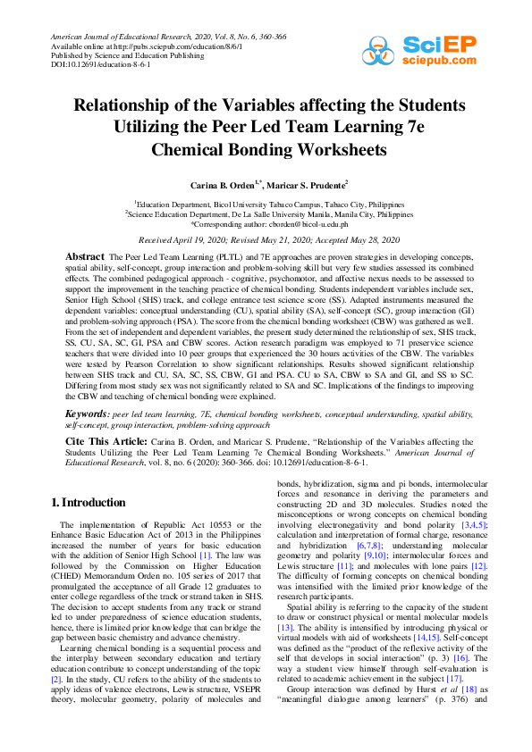 (PDF) Relationship of the Variables affecting the Students Utilizing ...