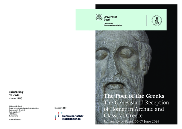 (PDF) The Poet of the Greeks. The Genesis and Reception of Homer in ...