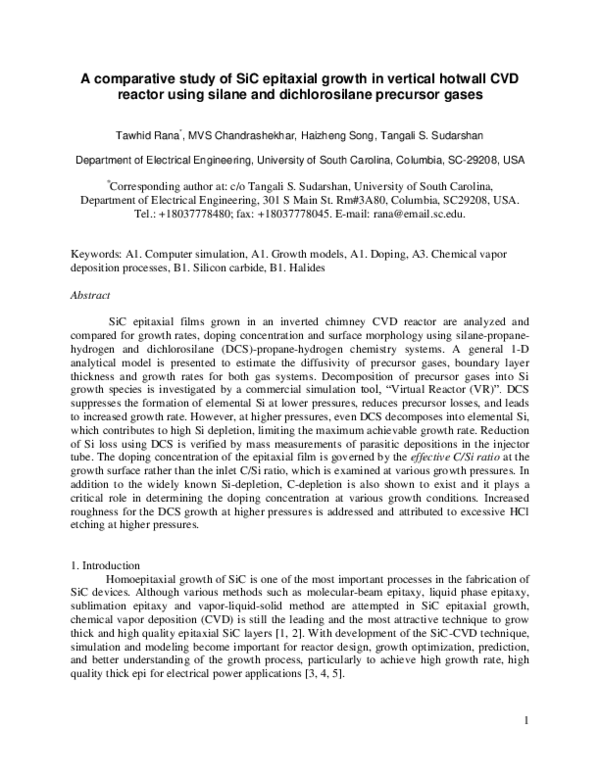 (PDF) A comparative study of SiC epitaxial growth in vertical hotwall ...