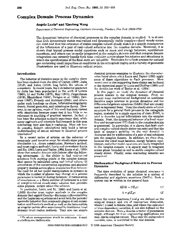 (PDF) Complex Domain Process Dynamics