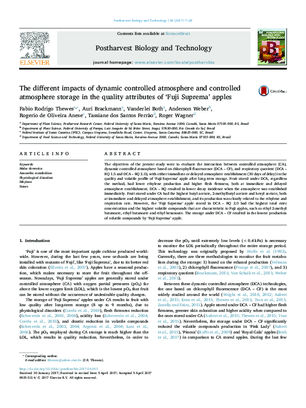 (PDF) The different impacts of dynamic controlled atmosphere and ...