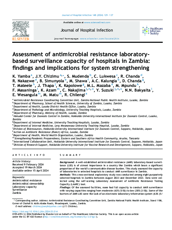 (PDF) Assessment of antimicrobial resistance laboratory-based ...