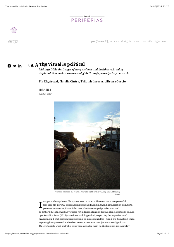 (PDF) The visual is political