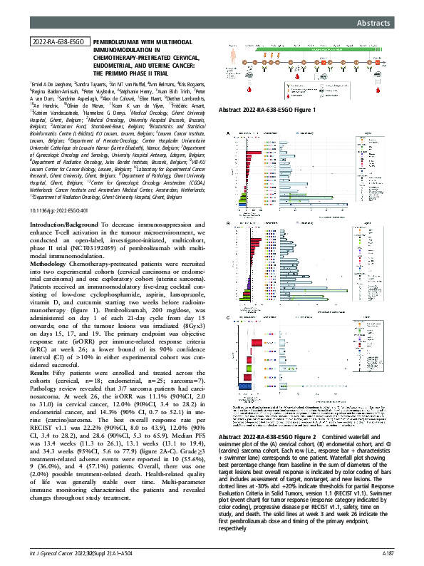 (PDF) 2022-RA-638-ESGO Pembrolizumab with multimodal immunomodulation in chemotherapy-pretreated ...