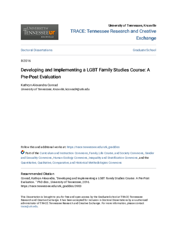 (PDF) Developing and Implementing a LGBT Family Studies Course: A Pre ...