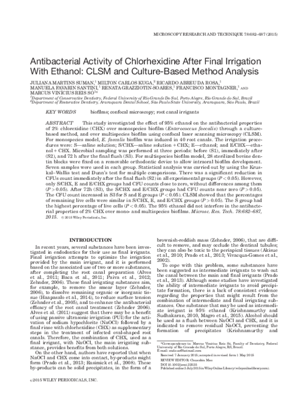 (PDF) Antibacterial activity of chlorhexidine after final irrigation ...