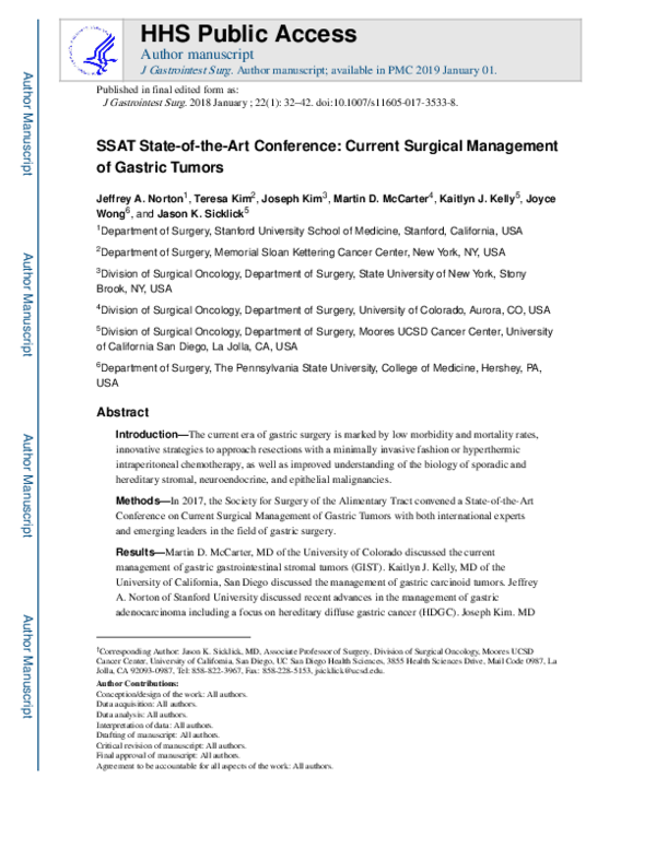 (PDF) SSAT State-of-the-Art Conference: Current Surgical Management of ...