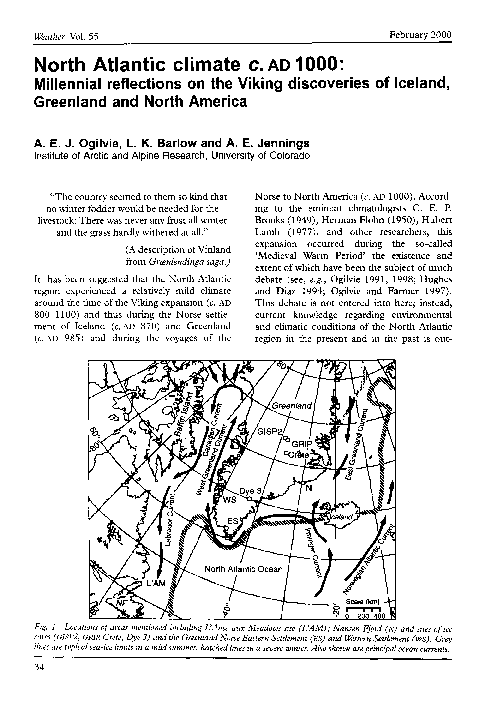 (PDF) North Atlantic climate c.ad 1000: Millennial reflections on the ...
