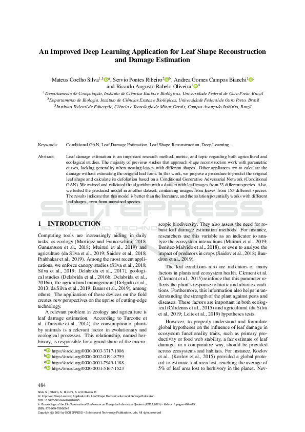 (PDF) An Improved Deep Learning Application for Leaf Shape Reconstruction and Damage Estimation