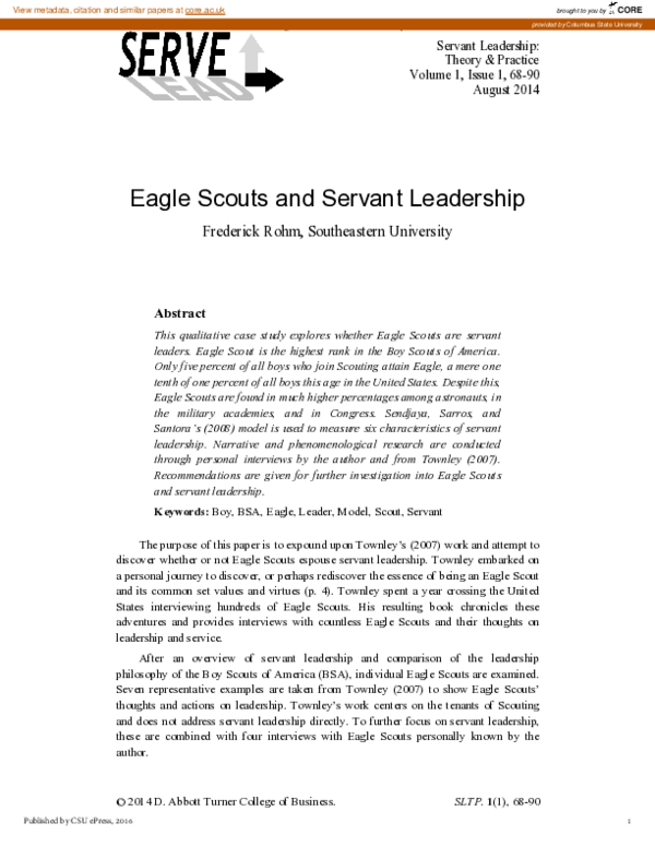 (PDF) Eagle Scouts and Servant Leadership