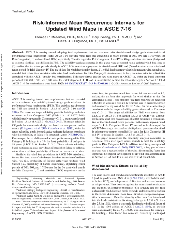 (PDF) Risk-Informed Mean Recurrence Intervals for Updated Wind Maps in ...