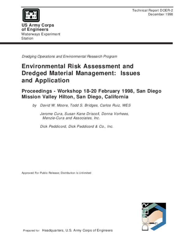 (PDF) Environmental Risk Assessment and Dredged Material Management ...
