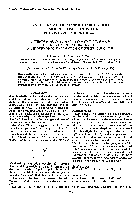 (PDF) On thermal dehydrochlorination of model compounds for poly(vinyl ...