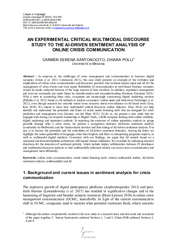 (PDF) AN EXPERIMENTAL CRITICAL MULTIMODAL DISCOURSE STUDY TO THE AI ...