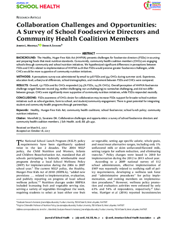 (PDF) Collaboration Challenges and Opportunities: A Survey of School ...