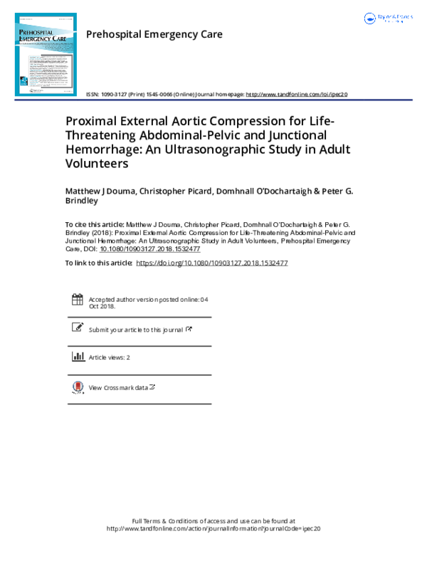 (PDF) Proximal External Aortic Compression for Life-Threatening ...