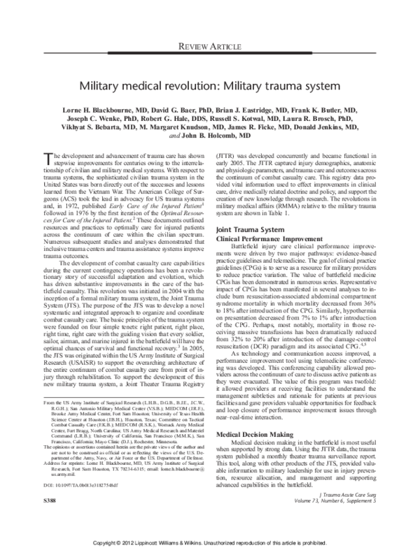 (PDF) Military medical revolution