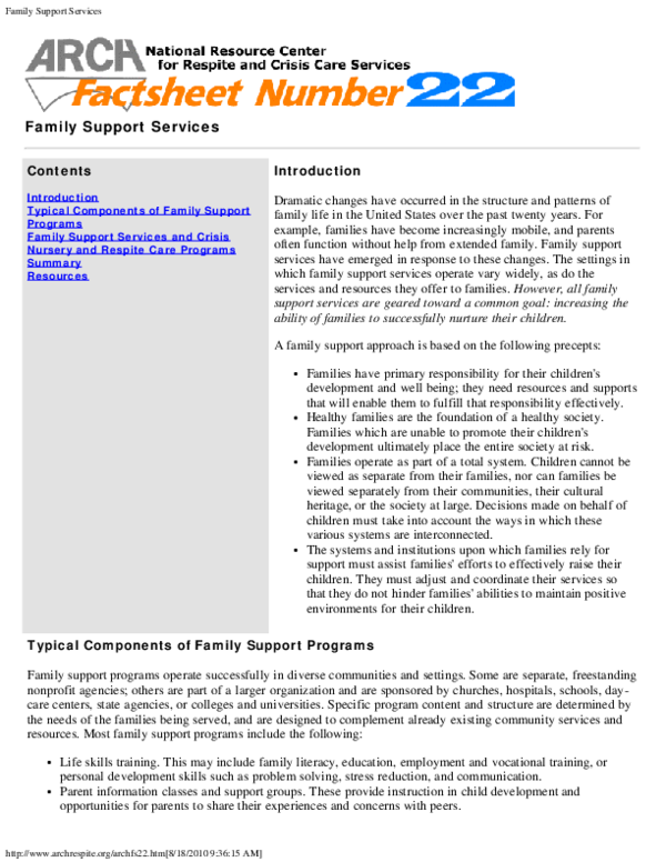 (PDF) Enhancing Family Support Services for Health