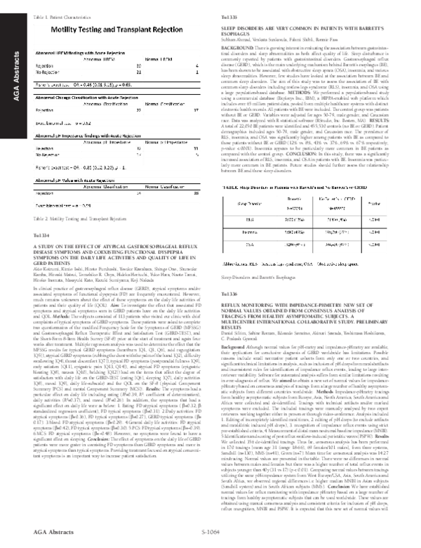 (PDF) Tu1334 A STUDY ON THE EFFECT OF ATYPICAL GASTROESOPHAGEAL REFLUX ...