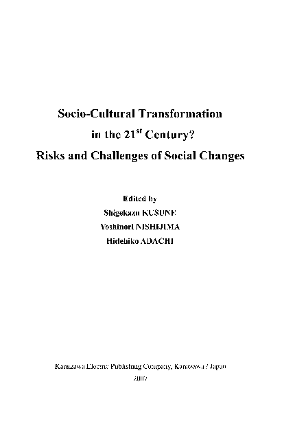 (PDF) Socio-Cultural Transformation in the 21st Century? Risks and ...