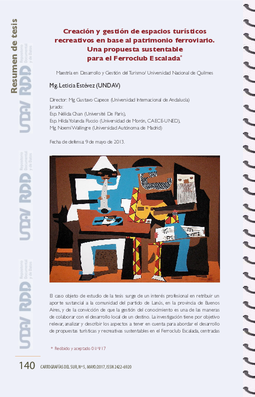 (PDF) Creación y gestión de espacios turísticos recreativos en base al patrimonio ferroviario ...