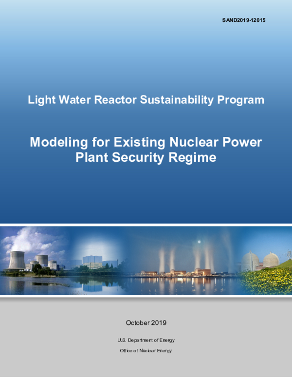 (PDF) Modeling for Existing Nuclear Power Plant Security Regime