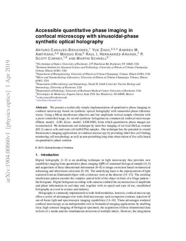 (PDF) Accessible quantitative phase imaging in confocal microscopy with ...