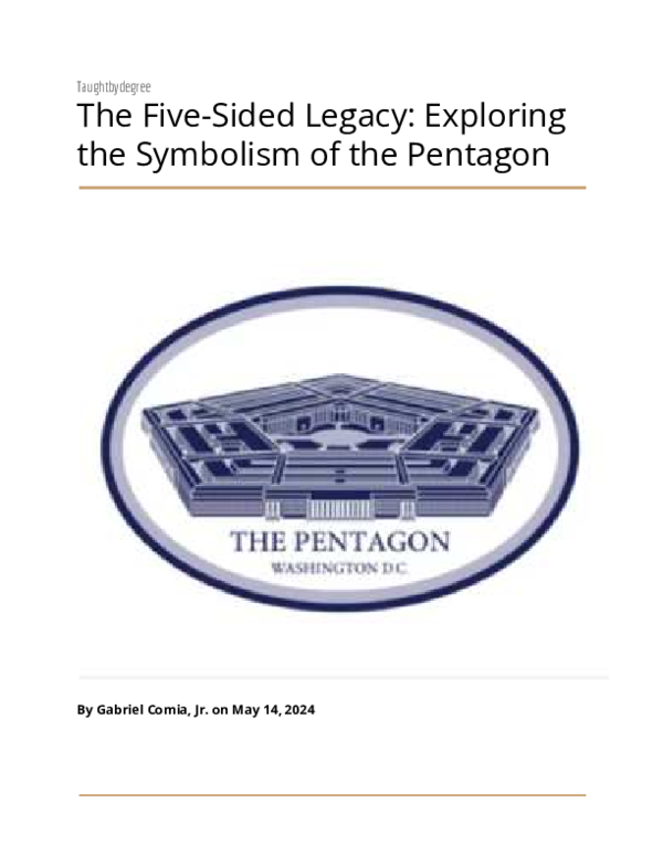 (PDF) The Five-Sided Legacy: Exploring the Symbolism of the Pentagon