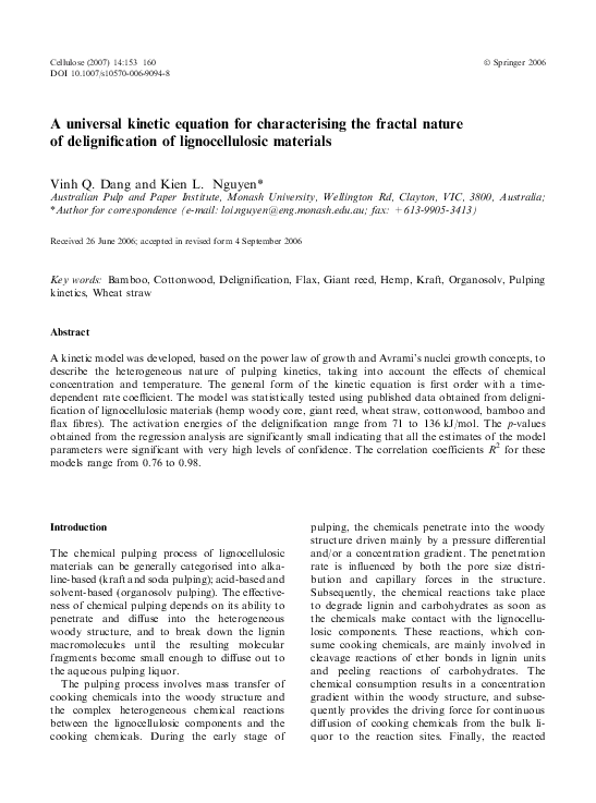 (PDF) A universal kinetic equation for characterising the fractal ...