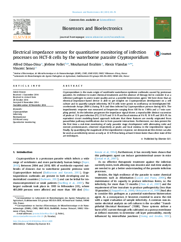 (PDF) Electrical impedance sensor for quantitative monitoring of ...