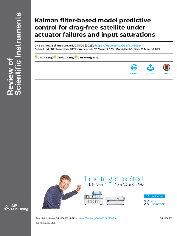 (PDF) Kalman filter-based model predictive control for drag-free satellite under actuator ...